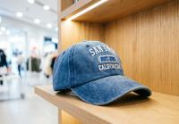 China Microfiber Performance Six Panel Cap Flat Embroidery Custom Logo Design for sale