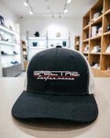 China Velcro Strap Closure Embroidered Trucker Hat Cotton Twill Breathable Mesh Back for sale
