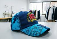 China Metallic Foil Print Baseball Cap Gold Silver Holographic Six Panel Custom Logo Design for sale