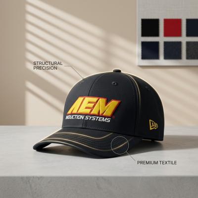 China Metallic Thread Six Panel Cap Shimmer Embroidery Custom Logo Design Style for sale