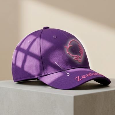 China Cotton Twill Six Panel Baseball Cap Custom Embroidery Logo Structured Crown Style for sale