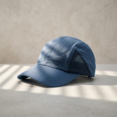 China Curved Brim Custom Running Cap Lightweight Sports Hat OEM 90g for sale