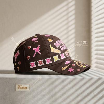 China Pinstripe Crown Personalised Baseball Caps Fine Stripe Suiting Print Custom Logo Design for sale