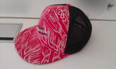 China Inside Taping Print Custom Logo Baseball Caps Hidden Seam Detail Flat Bill Design for sale