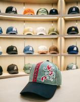 China Chain Stitch Embroidery Baseball Cap Looping Thread Vintage Handcrafted Logo Design Cap for sale