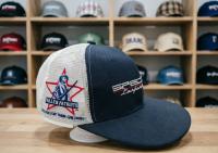 China Cotton Twill Flat Embroidery Flat Brim Baseball Cap High Crown Custom Logo Design for sale