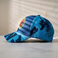 China Gradient Thread Six Panel Cap Custom Embroidery Logo Blend Color Design for sale