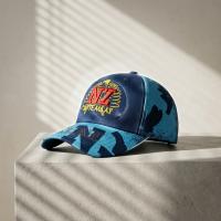 China Gradient Thread Six Panel Cap Custom Embroidery Logo Blend Color Design for sale