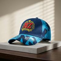 China Gradient Thread Six Panel Cap Custom Embroidery Logo Blend Color Design for sale