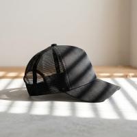 China Leather Patch Foam Front Blank Trucker Cap Cotton Snapback Vintage Style for sale