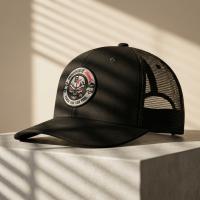 China Flat Bill Snapback Custom Embroidered Trucker Hats Mesh Back Street Design for sale