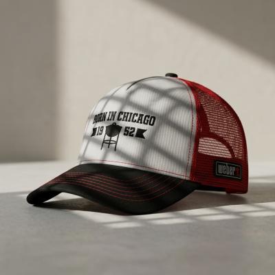 China Pre Curved Cotton Twill Custom Logo Trucker Hat Mesh Back Design Style for sale