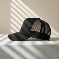 China Leather Patch Foam Front Blank Trucker Cap Cotton Snapback Vintage Style for sale