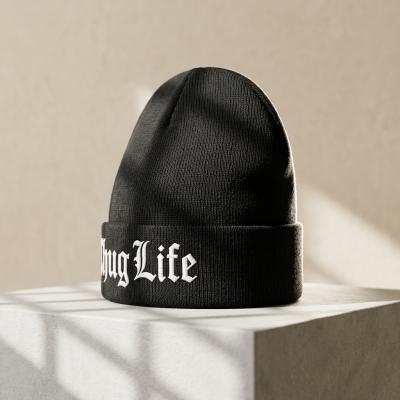 China Slouchy Oversized Winter Beanie Cap OEM Custom Logo For Street Wear for sale