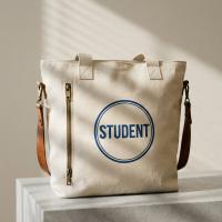 China Custom Print Canvas Tote Bag Inner Pocket OEM 12-16oz with Magnetic Snap Closure for sale