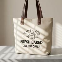 China OEM Cotton Canvas Tote Bag Screen Print Logo with Gusset Bottom Long Handle for sale