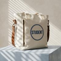 China Custom Print Canvas Tote Bag Inner Pocket OEM 12-16oz with Magnetic Snap Closure for sale