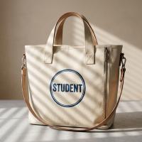 China Custom Print Canvas Tote Bag Inner Pocket OEM 12-16oz with Magnetic Snap Closure for sale