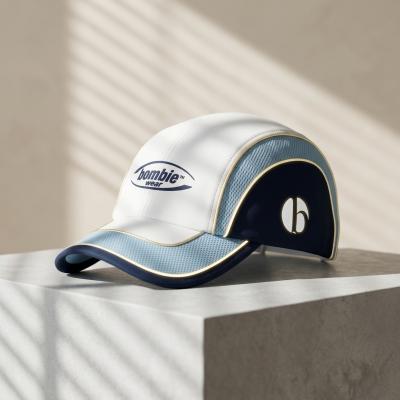 China Curved Brim Sports Running Cap OEM Custom Logo Lightweight 35g for sale