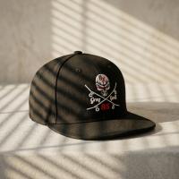 China Snapback Closure Embroidered Baseball Caps Adjustable Flat Brim Crown Logo Stitching Design for sale