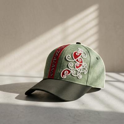 China Chain Stitch Embroidery Baseball Cap Looping Thread Vintage Handcrafted Logo Design Cap for sale