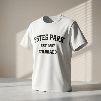 China Crew Neck Ribbed Collar Custom Print T Shirt Private Label OEM 350gsm for sale