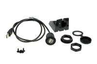 China Dashboard Custom Cable Harness Flush Mount Double USB Universal Ctuniusb for sale