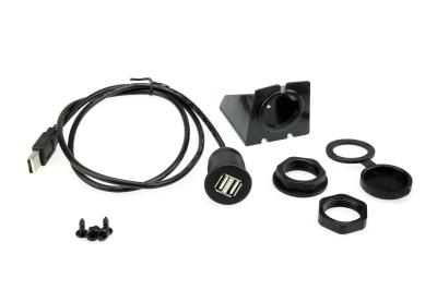 China Dashboard Custom Cable Harness Flush Mount Double USB Universal Ctuniusb for sale