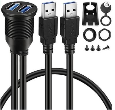 China ODM Cable Wire Harnesses Two USB Extension Cable Automotive Dash Mount for sale
