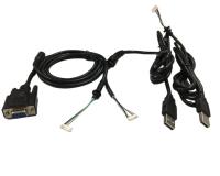 China Round Cable Wire Harnesses 2.54mm 4 Pin To DB9 Female RS232 To HMI for sale