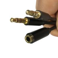China Y Splitter Cable Wire Harnesses Audio Cable Headset 3.5mm 2 Male Mic Cable for sale