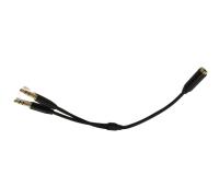China Y Splitter Cable Wire Harnesses Audio Cable Headset 3.5mm 2 Male Mic Cable for sale