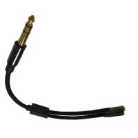 China 1 / 4 Inch Headphone Splitter Cable Assembly 2 Female To 1 Male Audio Cable for sale