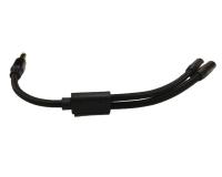 China 1 / 4 Inch Headphone Splitter Cable Assembly 2 Female To 1 Male Audio Cable for sale