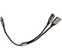 China 3m Cable Wire Harnesses Assembly 1 Type C To 2 USB 2 In 1 USB Cable for sale
