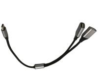 China 3m Cable Wire Harnesses Assembly 1 Type C To 2 USB 2 In 1 USB Cable for sale