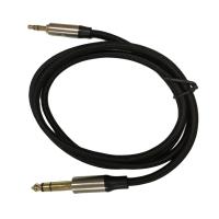 China Heavy Duty Custom Wire Harness Male To Male Aux 3.5mm To 6.35mm Jack Audio Cable for sale
