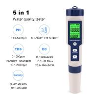 China 5 in 1 Accuble Home Digital Pool Water Quality Tester Kit Member Tds Meter ph test Pen for sale
