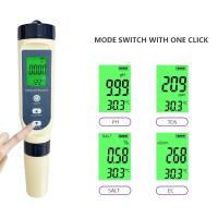China 5 in 1 Accuble Home Digital Pool Water Quality Tester Kit Member Tds Meter ph test Pen for sale