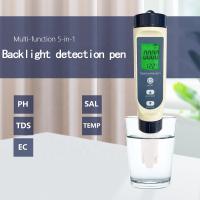 China 5 in 1 Accuble Home Digital Pool Water Quality Tester Kit Member Tds Meter ph test Pen for sale