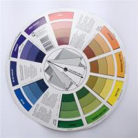 China Mix Round Tattoo Accessories Palette Pigment Color Wheel Paper Card for sale