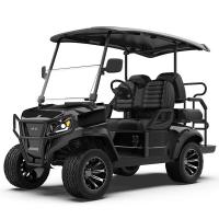 China 2024 Black 2+2 Seater Electric Golf Cart with 90km Range and 5kW Motor for Golf Courses and Resorts for sale