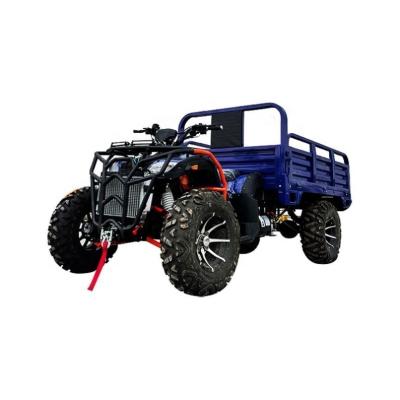 China Electric Farm 4x4 ATV with 2.8x1.26x0.75m Cargo Hopper Trailer for Agricultural Operations for sale