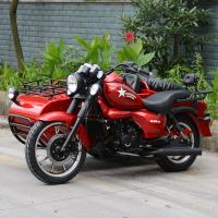 China Zongshen 300cc Water-Cooled 3-Wheel Motorcycle with Sidecar - Red Petrol Trike for Commercial Use for sale