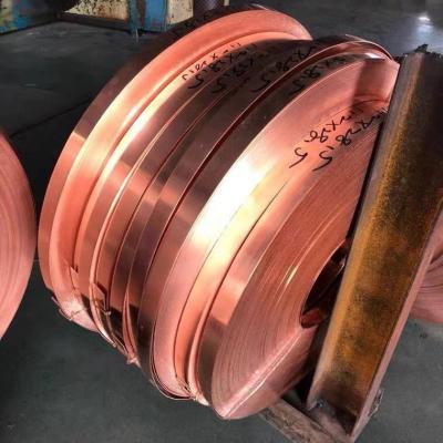 China Ground Copper Strip Roll Tape Foil Skin Laser Cut Gasket 0.01-1mm Thickness 10-420mm Width for sale