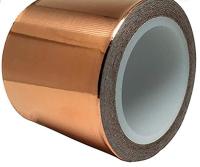 China Copper Flat Strip Roll 25x3mm 2 Inch x 33ft Conductive Adhesive EMI Shielding Tape for sale