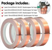 China Copper Foil Adhesive Tape Conductive Single Sided 0.3-2mm   4 Sizes for sale