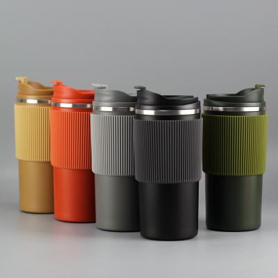 China Custom Logo 450ml Stainless Steel Thermos Flask Travel Coffee Mug for Business for sale