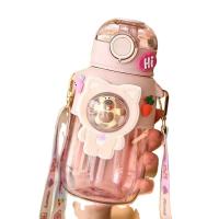 China Wholesale 680ml PC PP Kids Outdoor Sports Water Bottle with Straw Custom Color for sale