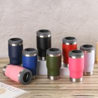 China 14oz Stainless Steel Double Wall Vacuum Insulated Can Cooler for 12oz Cans and Beer Bottles for sale